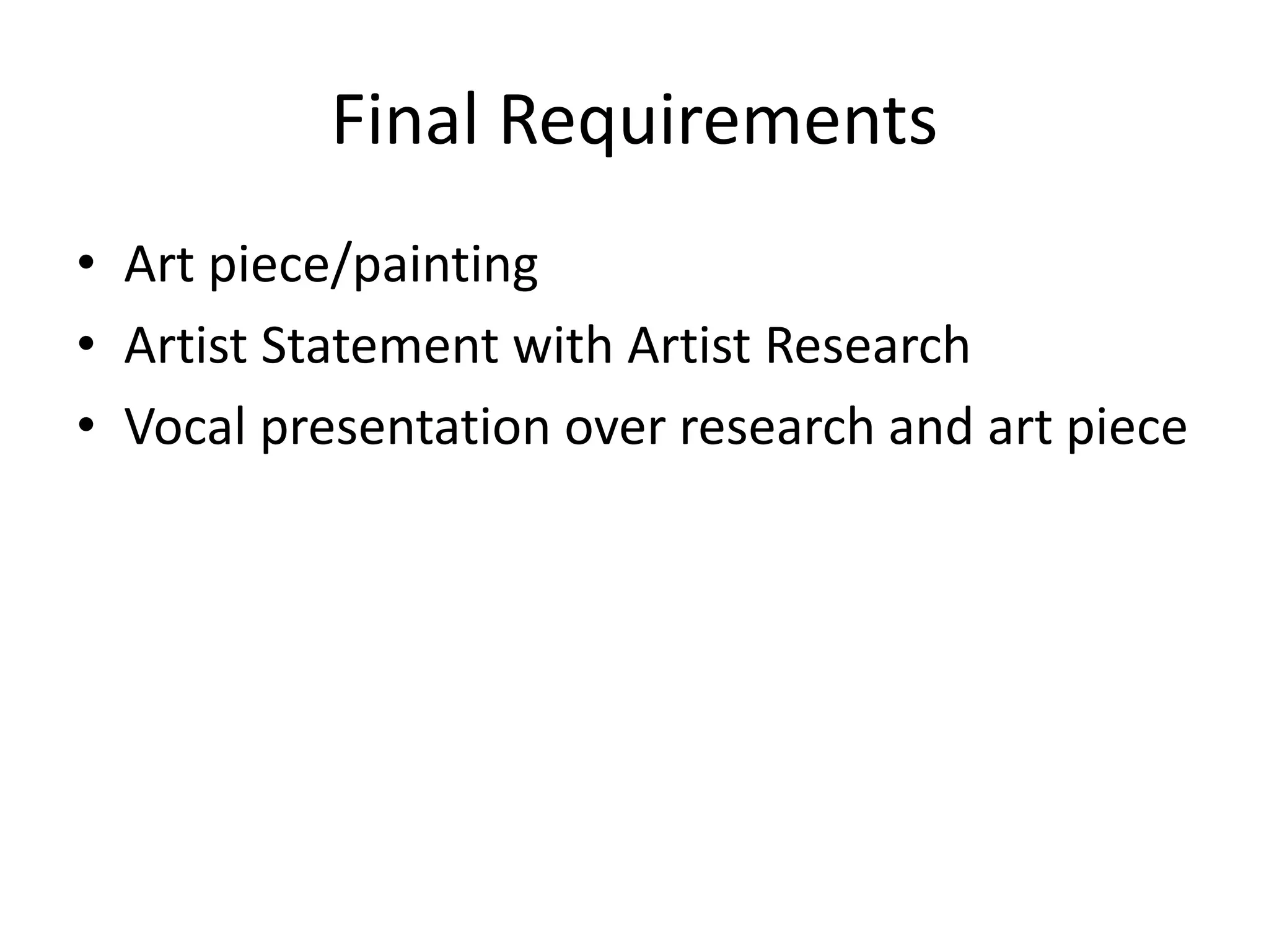 Final painting project texture assemblage | PPTX