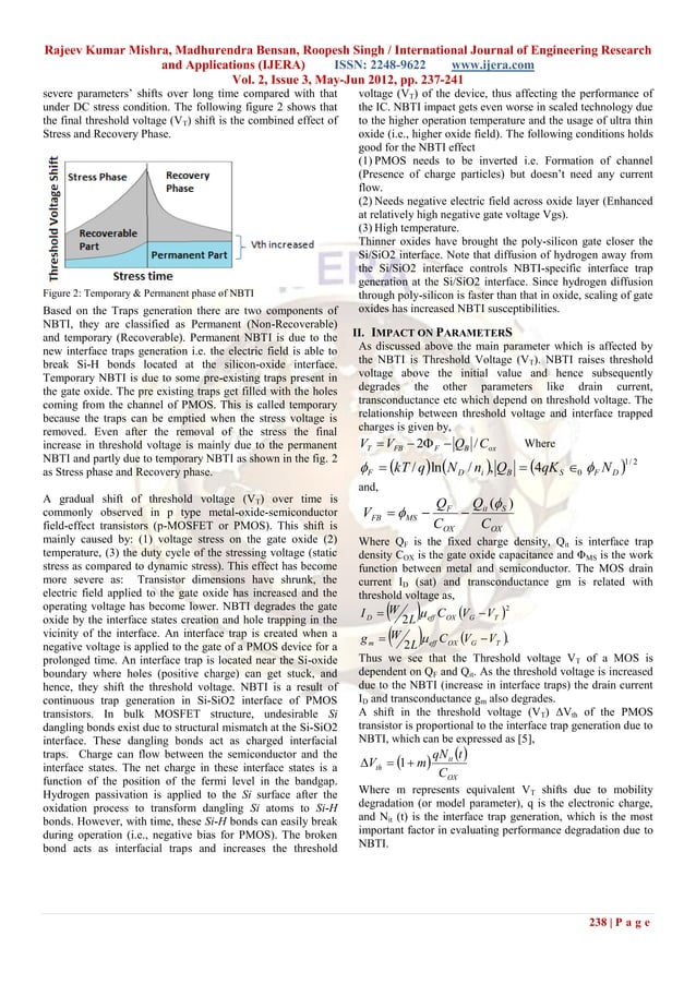 Stress Analysis and Temperature Impact of Negative Bias Temperature Instability (NBTI) on a CMOS ...