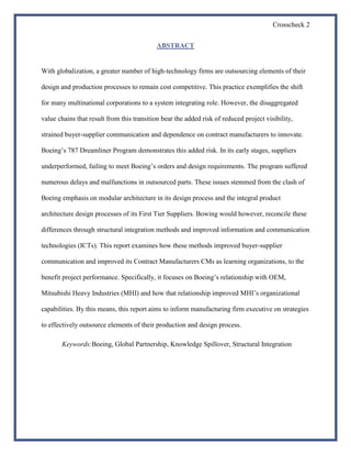 Crosscheck: Intergation Methods, Supply Chain Management and the Boeing ...