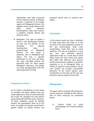 RESEARCH PAPER : DR BIRAJA SANKAR GUHA | PDF