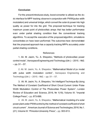 Maximum Power Point Tracking Method for Single Phase Grid Connected PV ...