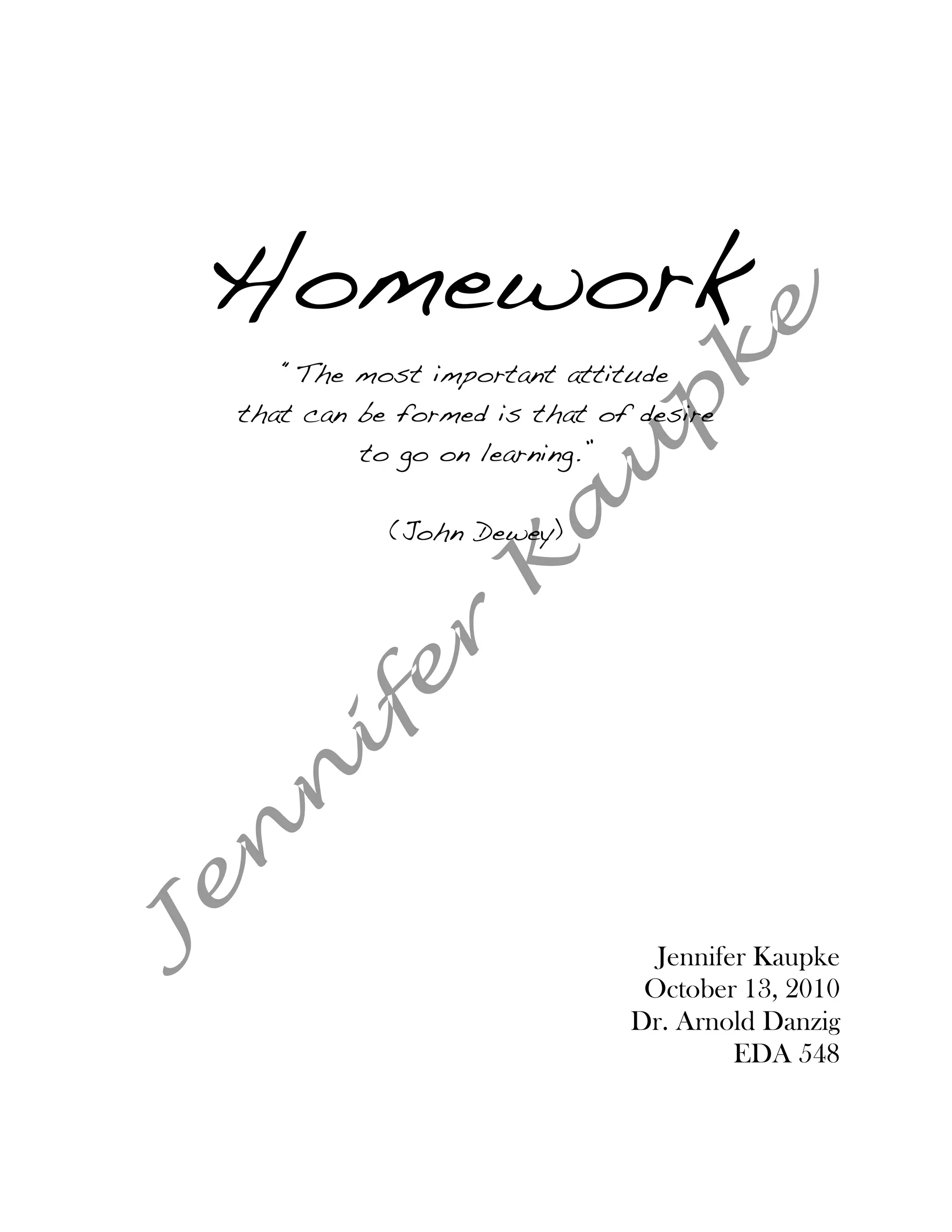 Homework, Effects on Student Achievement (2010) | PDF