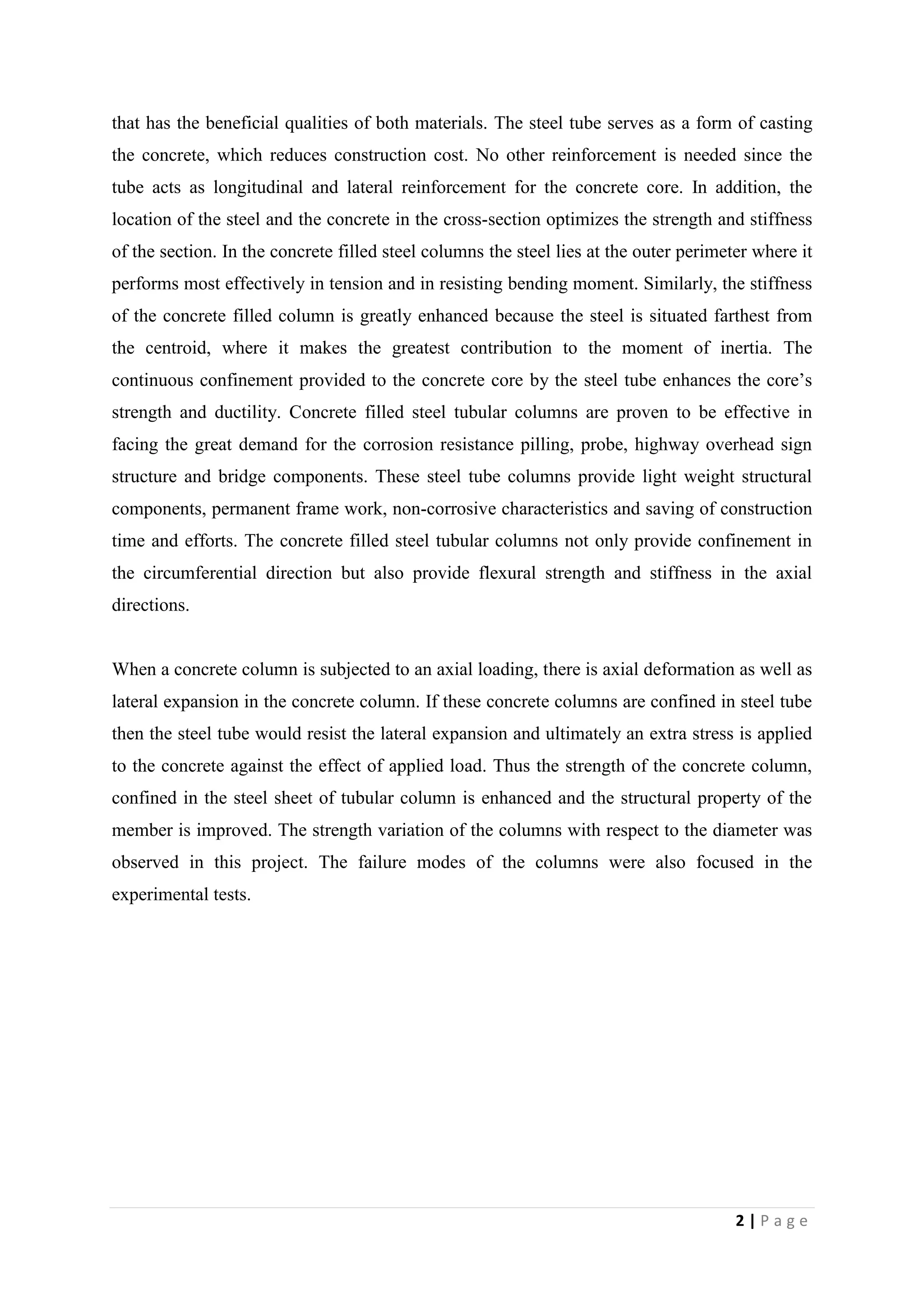 Final paper for thesis on Steel tubular column | PDF
