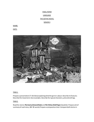 Final paper gothic stories | DOCX