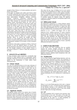 Security Strength Evaluation of Some Chaos Based Substitution-Boxes | PDF
