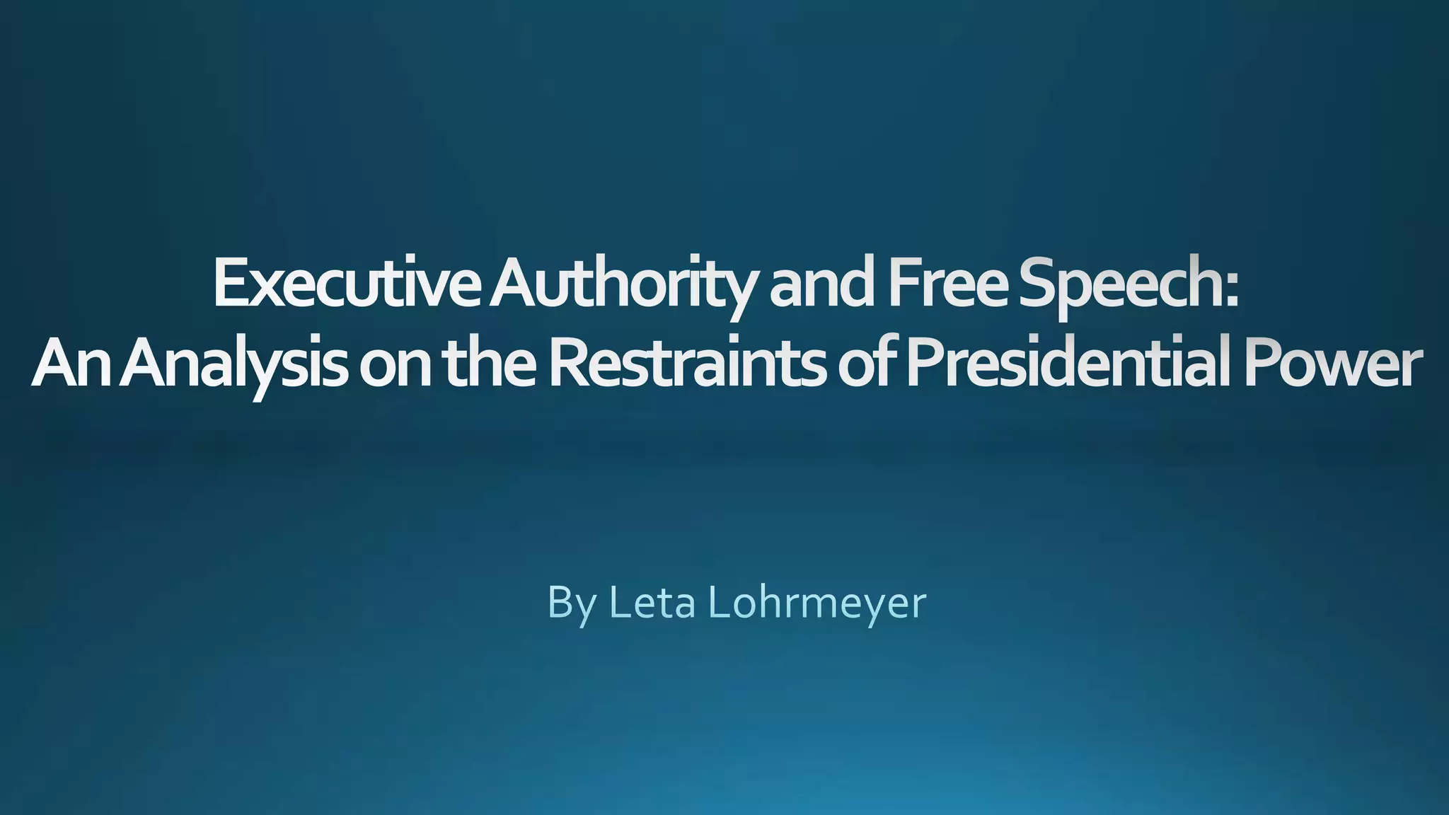 Communication Law and Policy Final Presentation | PPT