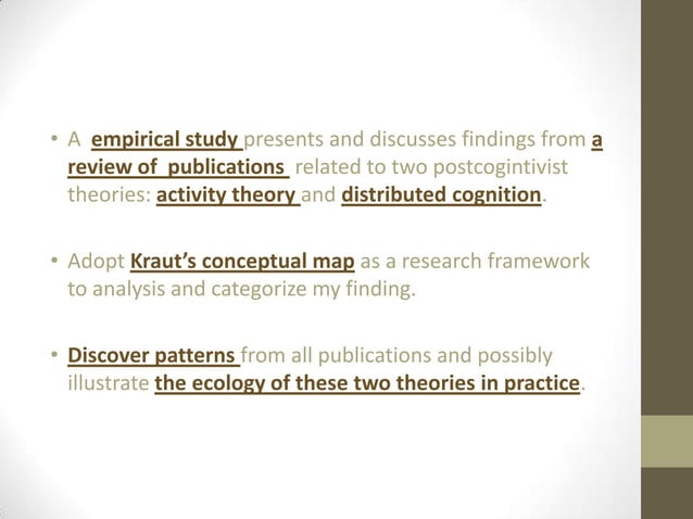 The ecology of two theories: activity theory and distributed cognition ...