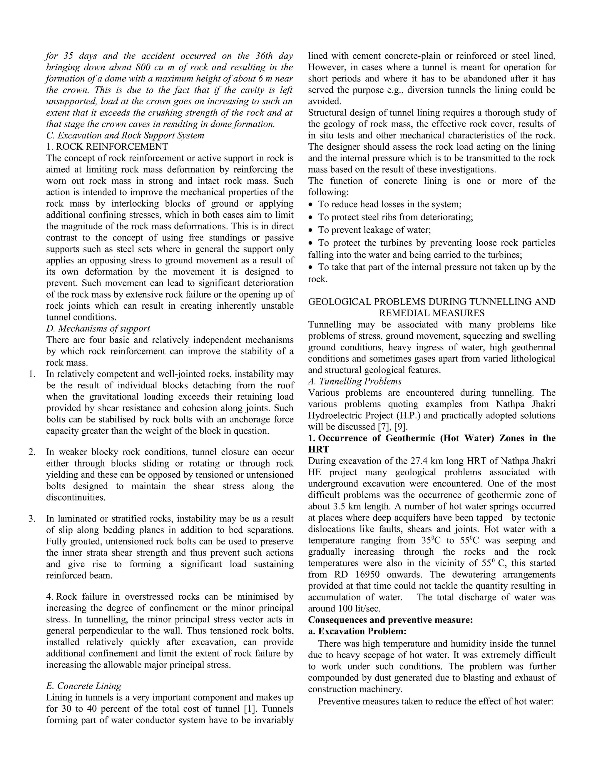 Practices in Planning, Design and Construction of Head Race Tunnel of a ...
