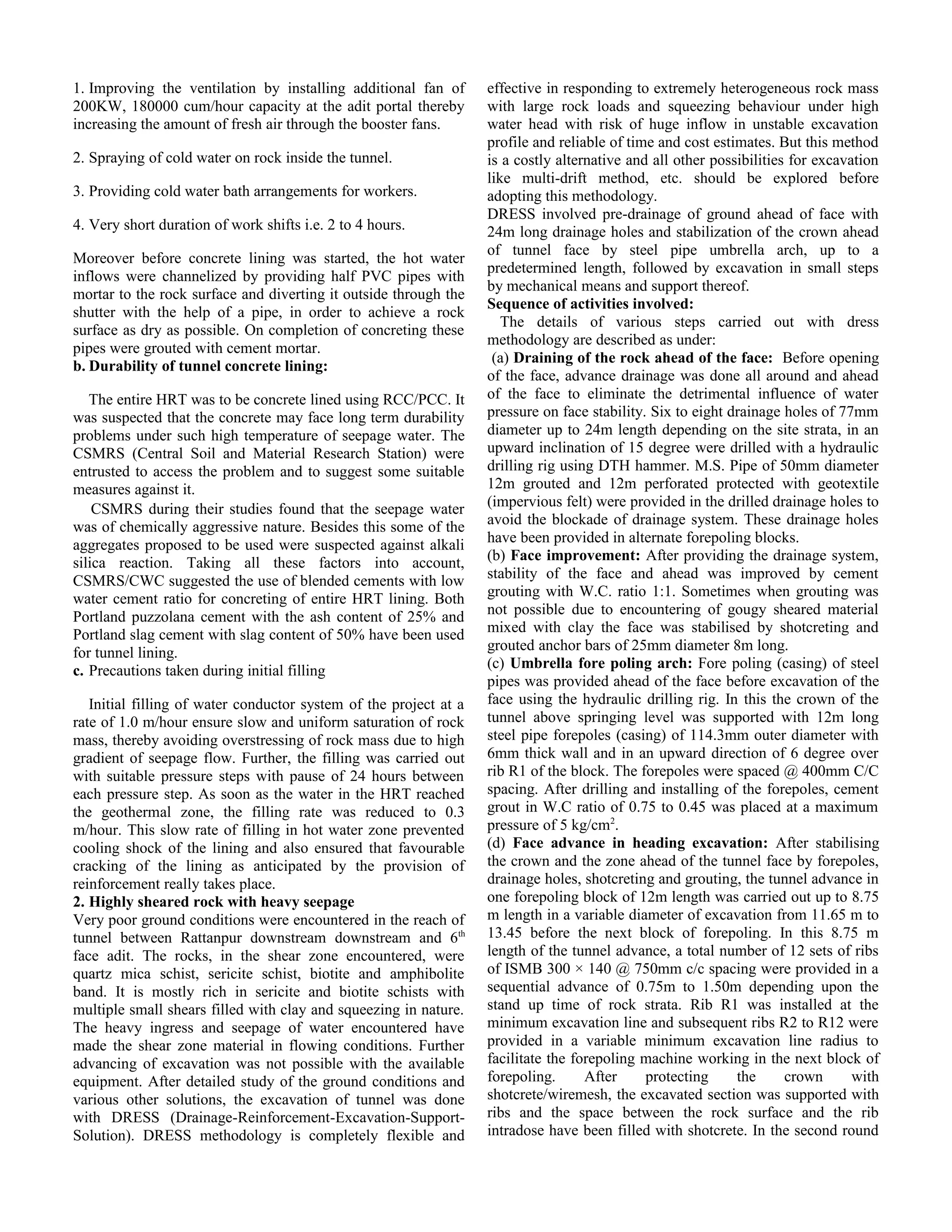 Practices in Planning, Design and Construction of Head Race Tunnel of a ...