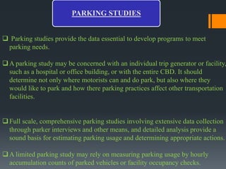 Parking Problems in Metro cities and their Effecient Handling | PPTX