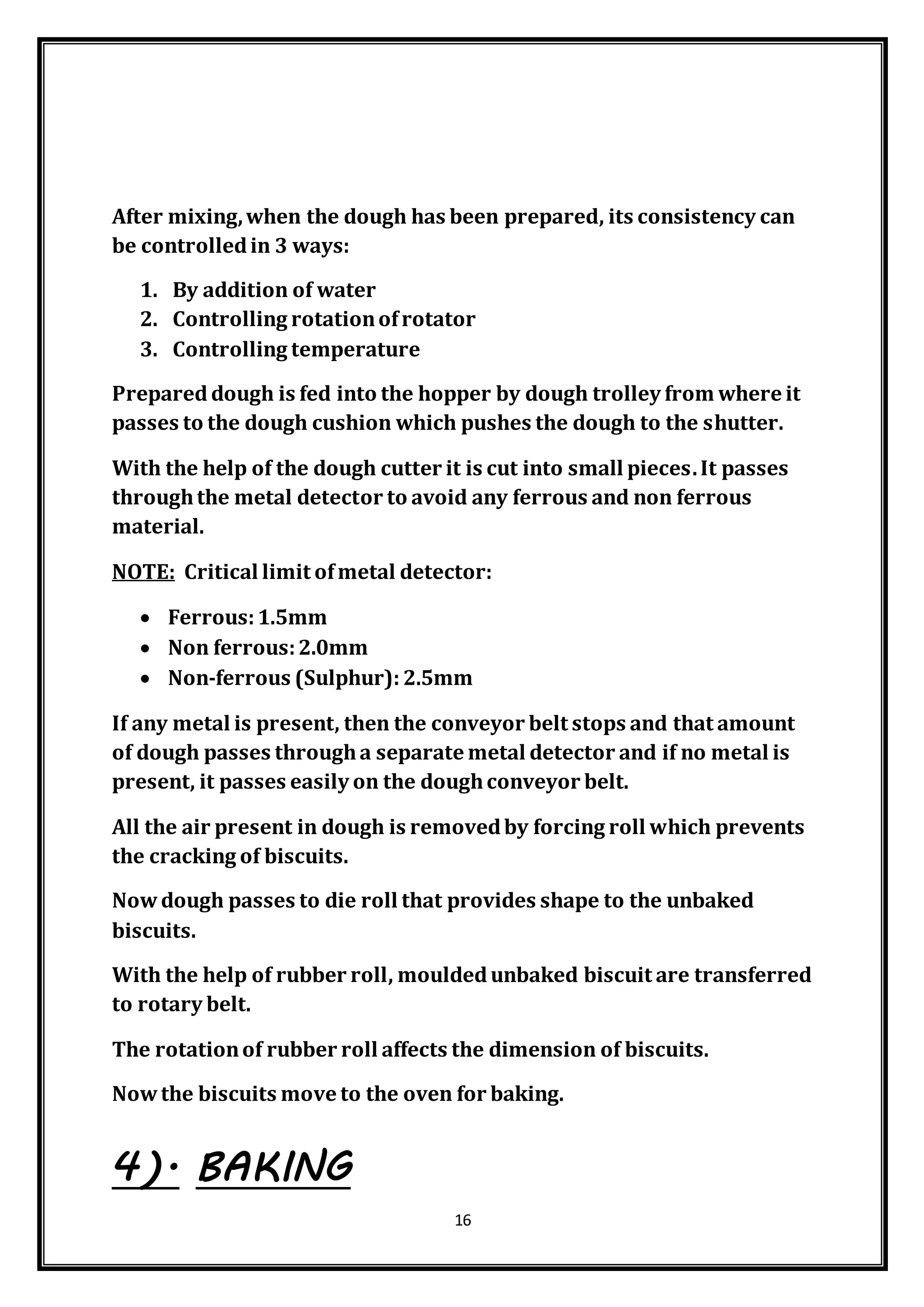 Report on industrial training at Parle Biscuits | DOCX