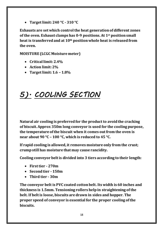 Report on industrial training at Parle Biscuits | DOCX | Desserts and ...