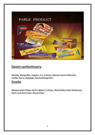 Report on industrial training at Parle Biscuits | DOCX