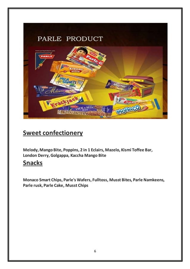 Report on industrial training at Parle Biscuits | DOCX | Desserts and ...