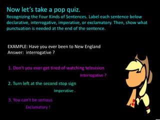 kinds of sentences | PPTX