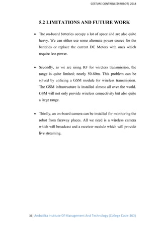 Gesture Controlled Robot Project Report