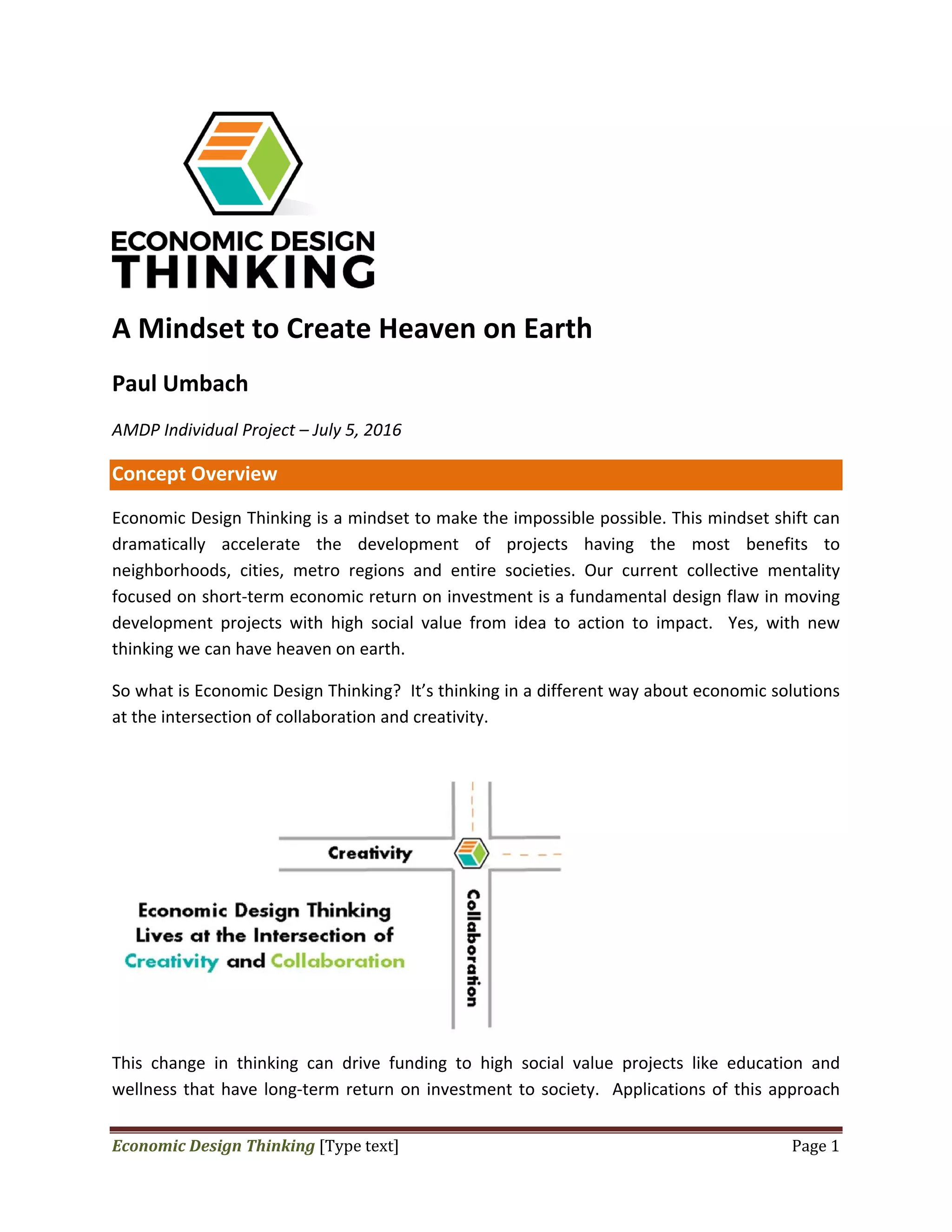 Economic Design Thinking | PDF