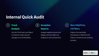 CA Audit Tips and Tricks For Tally Users | PPT