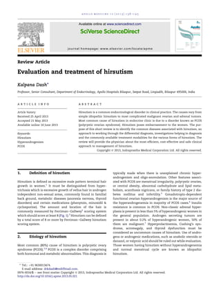 Evaluation and Treatment of Hirsutism | PDF