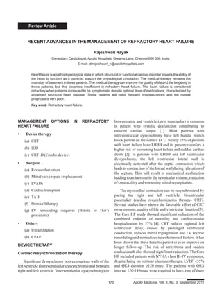 RECENT ADVANCES IN THE MANAGEMENT OF REFRACTORY HEART FAILURE | PDF