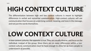 High & Low Context Culture | PDF