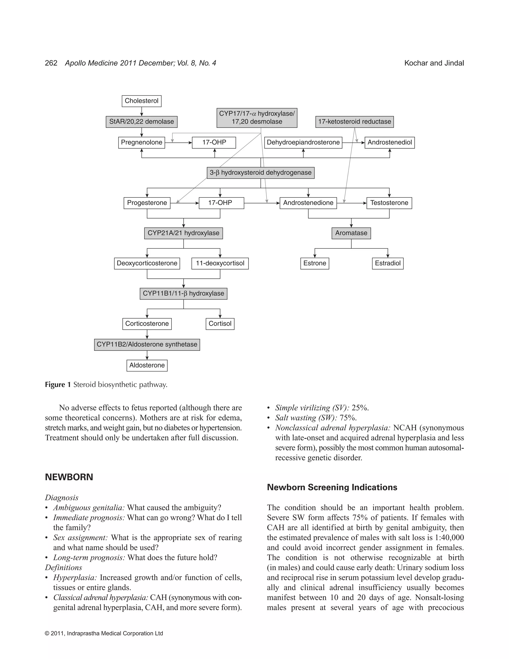 Diagnosis and Management of Congenital Adrenal Hyperplasia in the Child ...