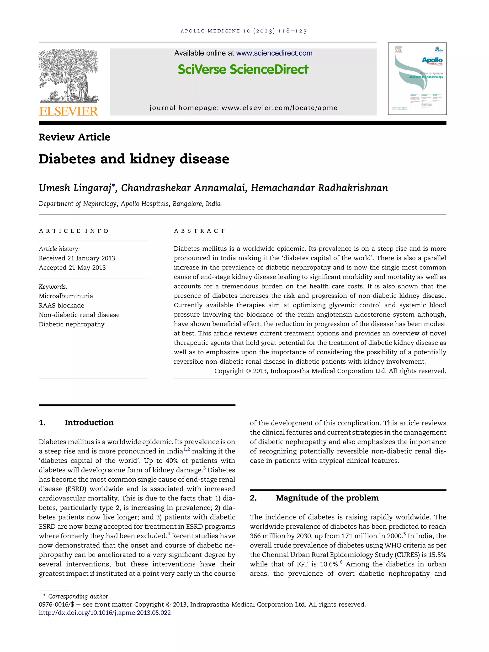 Diabetes and Kidney Disease | PDF | Diabetes | Diseases and Conditions