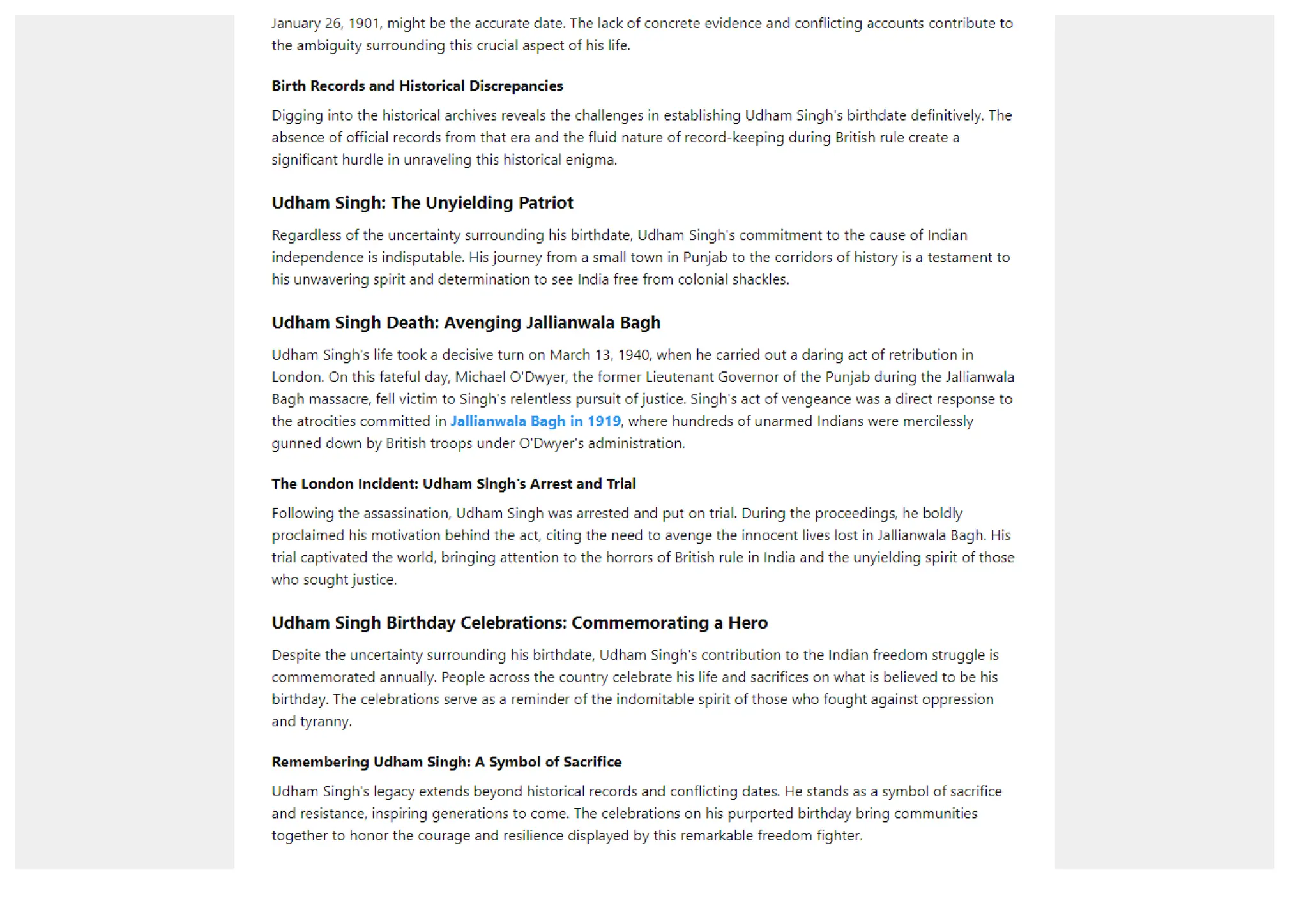 Udham Singh: Unveiling the Enigma of His Birth | PDF