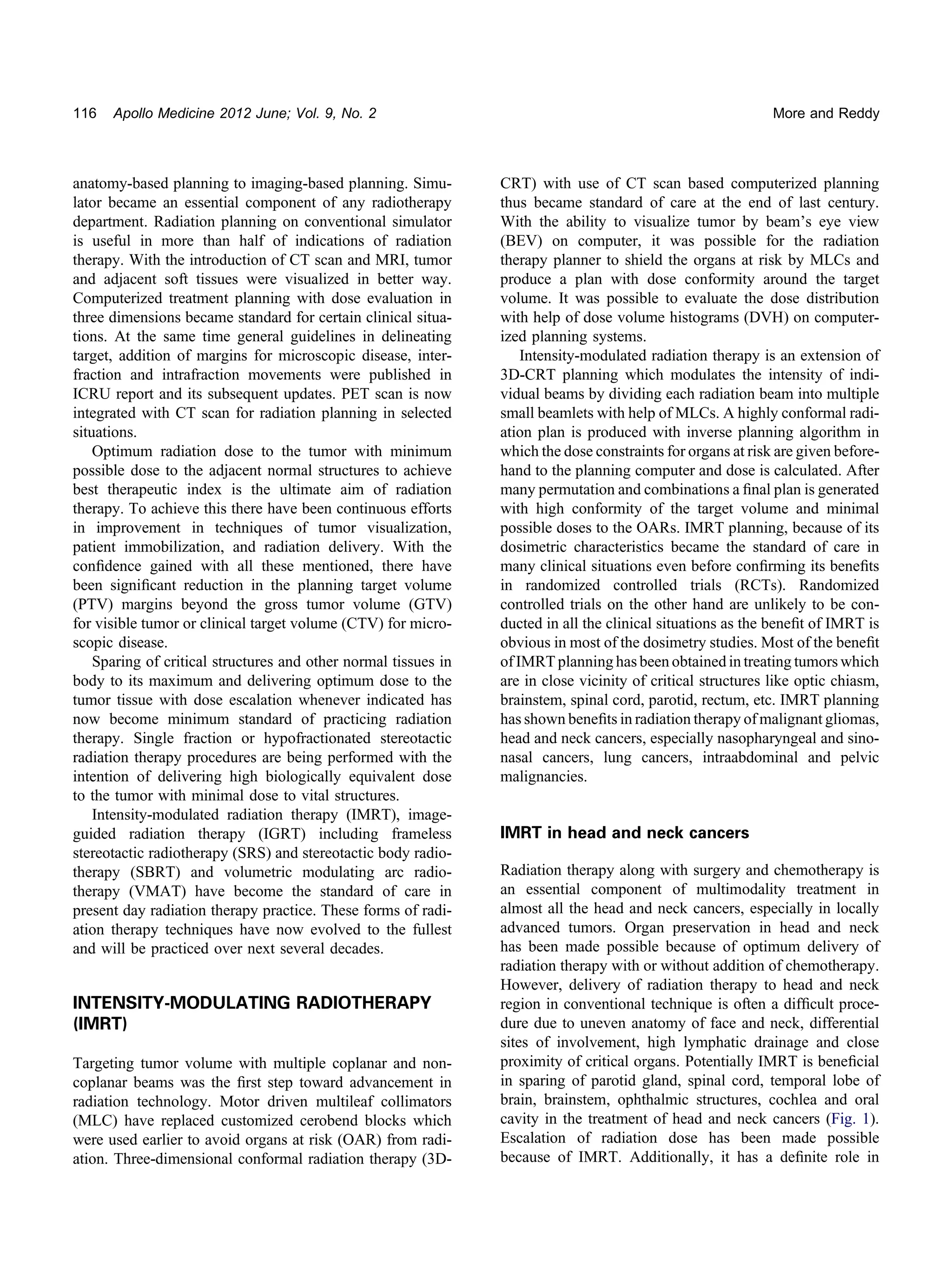 Radiation Oncology in 21st Century - Changing the Paradigms | PDF