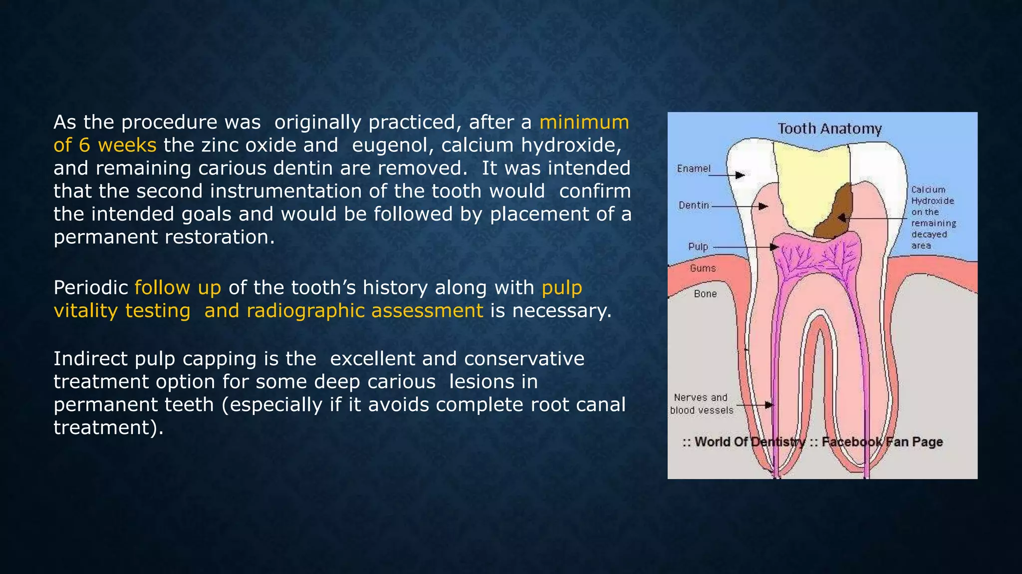 Pediatric Endodontics - Indirect and Direct pulp capping,Pulpotomy ...