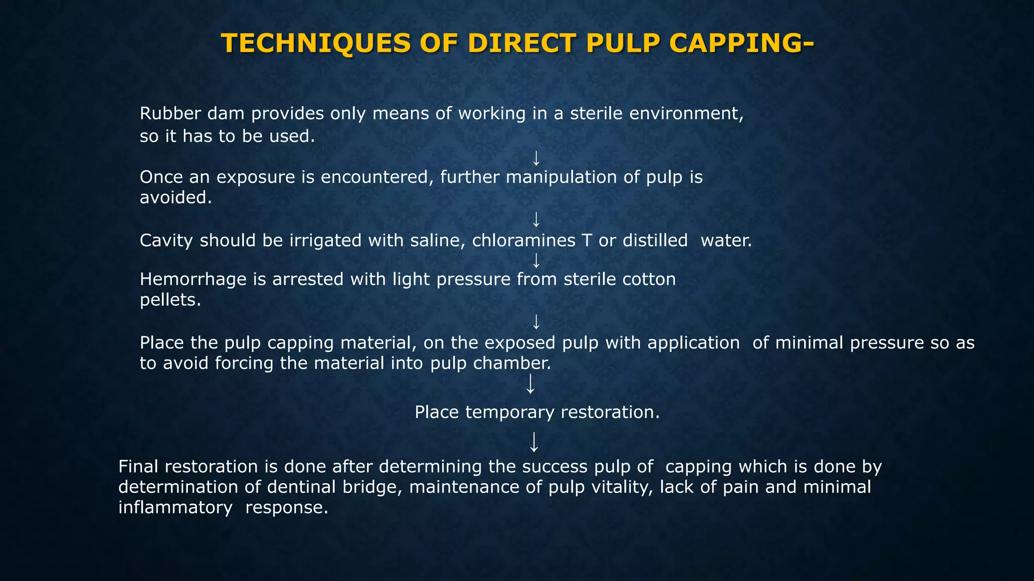 Pediatric Endodontics - Indirect and Direct pulp capping,Pulpotomy ...