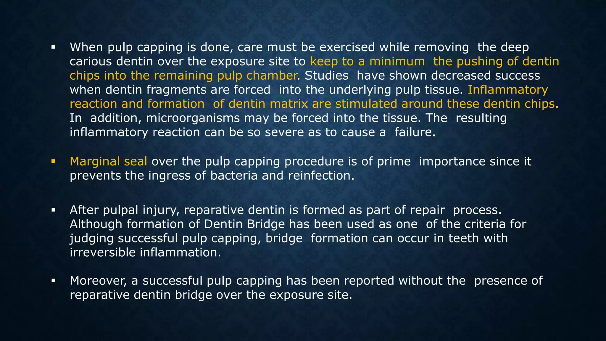 Pediatric Endodontics - Indirect and Direct pulp capping,Pulpotomy ...