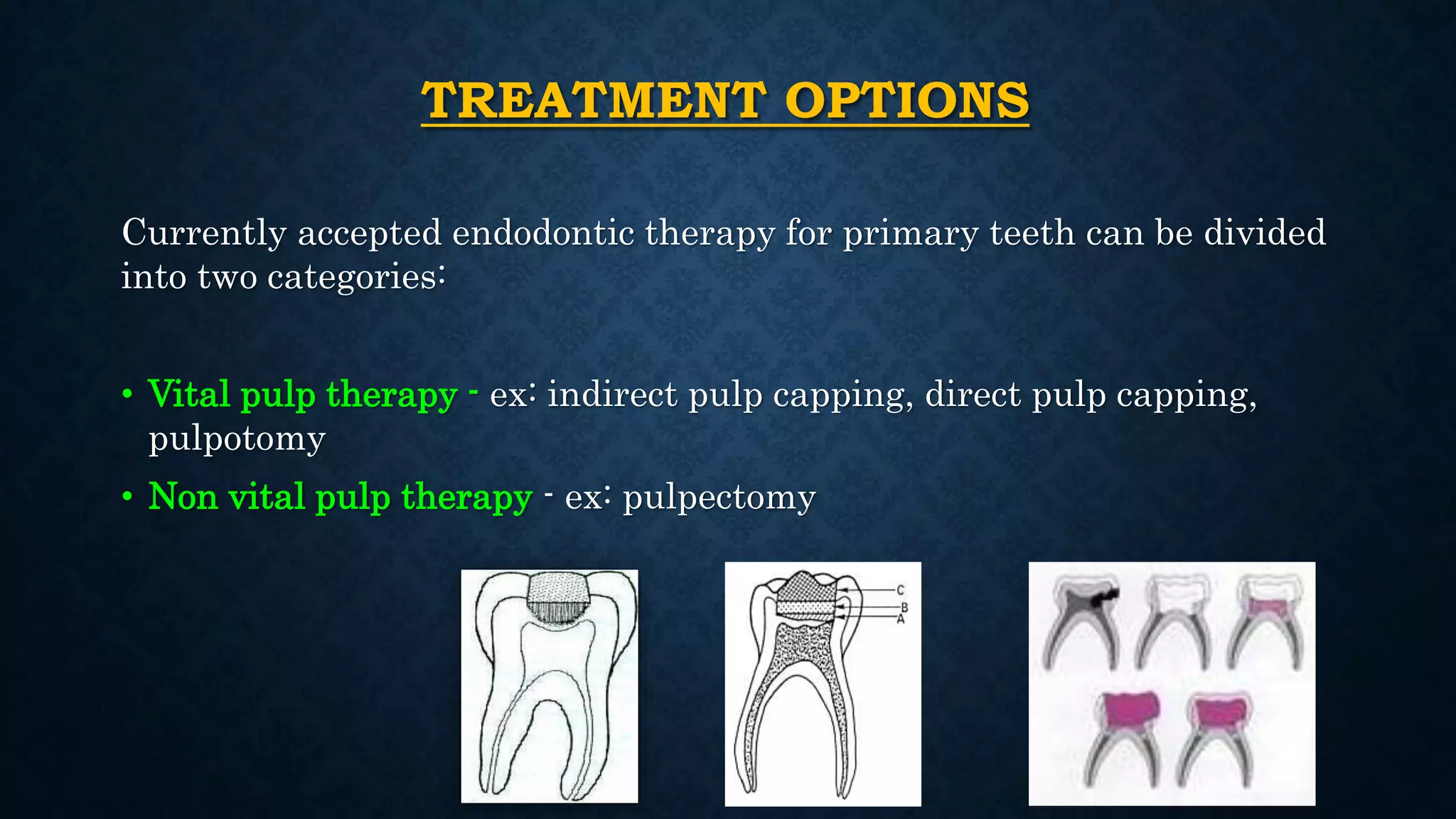 Pediatric Endodontics - Indirect and Direct pulp capping,Pulpotomy ...
