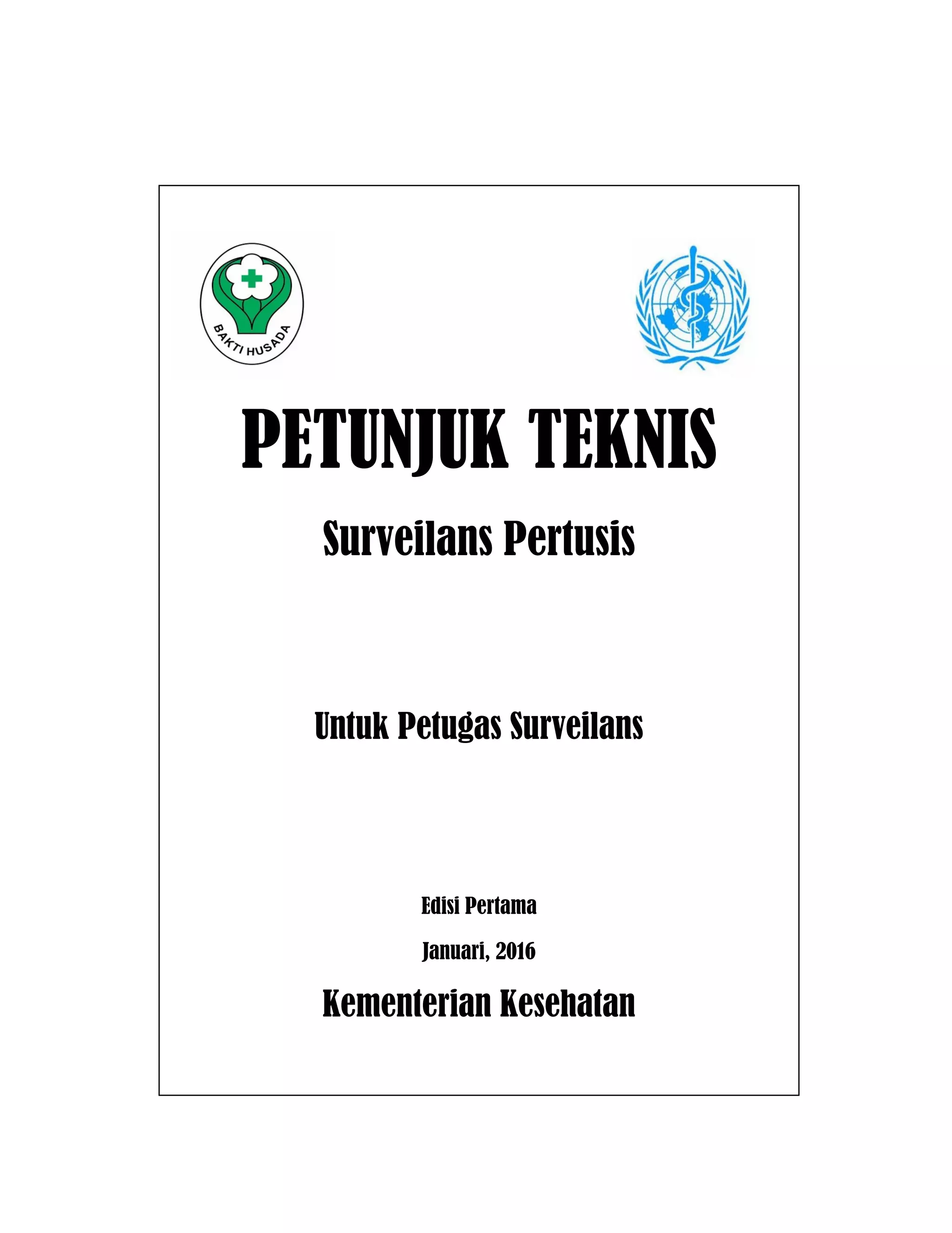 Petunjuk Teknis Surveilans Pertusis | DOC