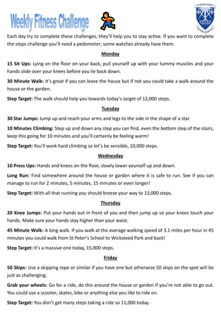 Pupil PE & Games activities booklet | PDF