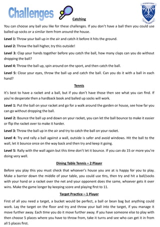 Pupil PE & Games activities booklet | PDF