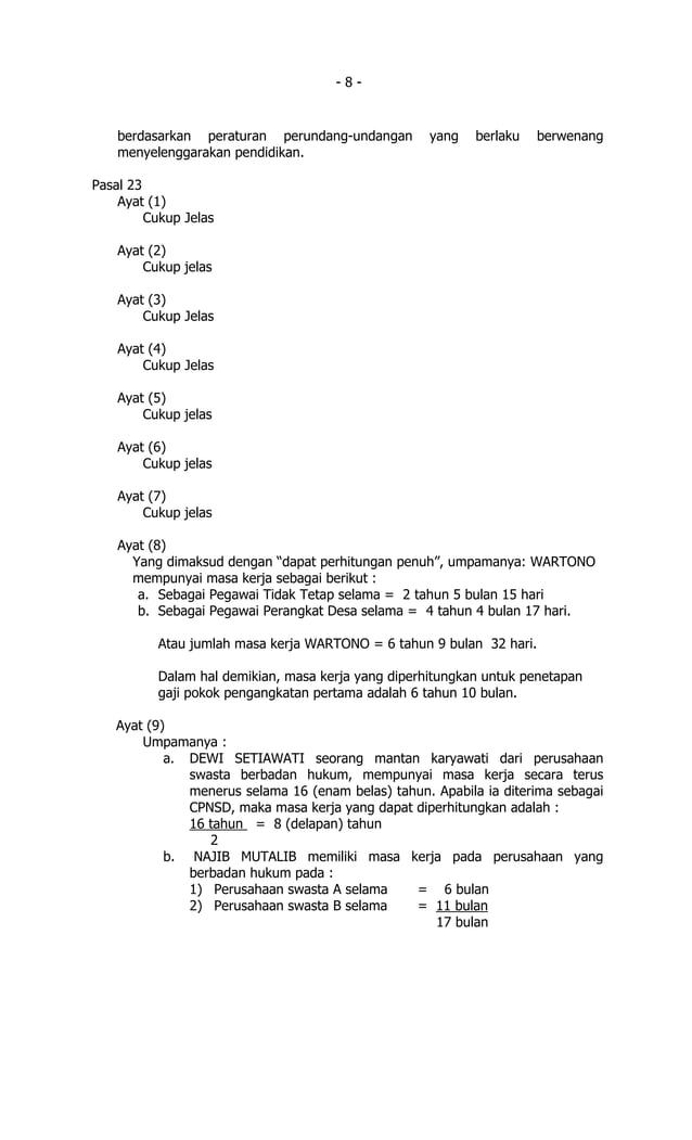 PENJELASAN RAPERDA PENGADAAN PNSD | PDF
