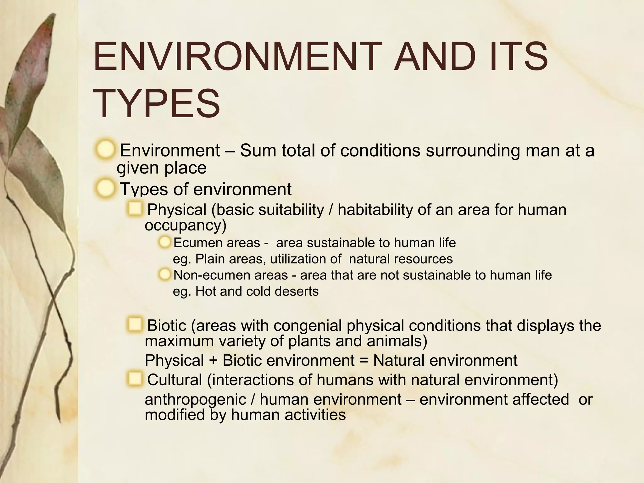 Final people and environment | PPT