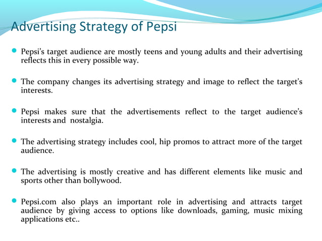 Pepsi advertising strategy | PPT