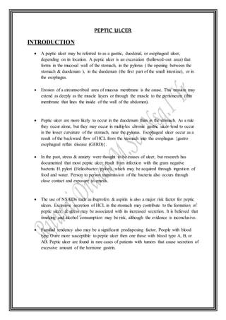 Peptic ulcer | DOCX