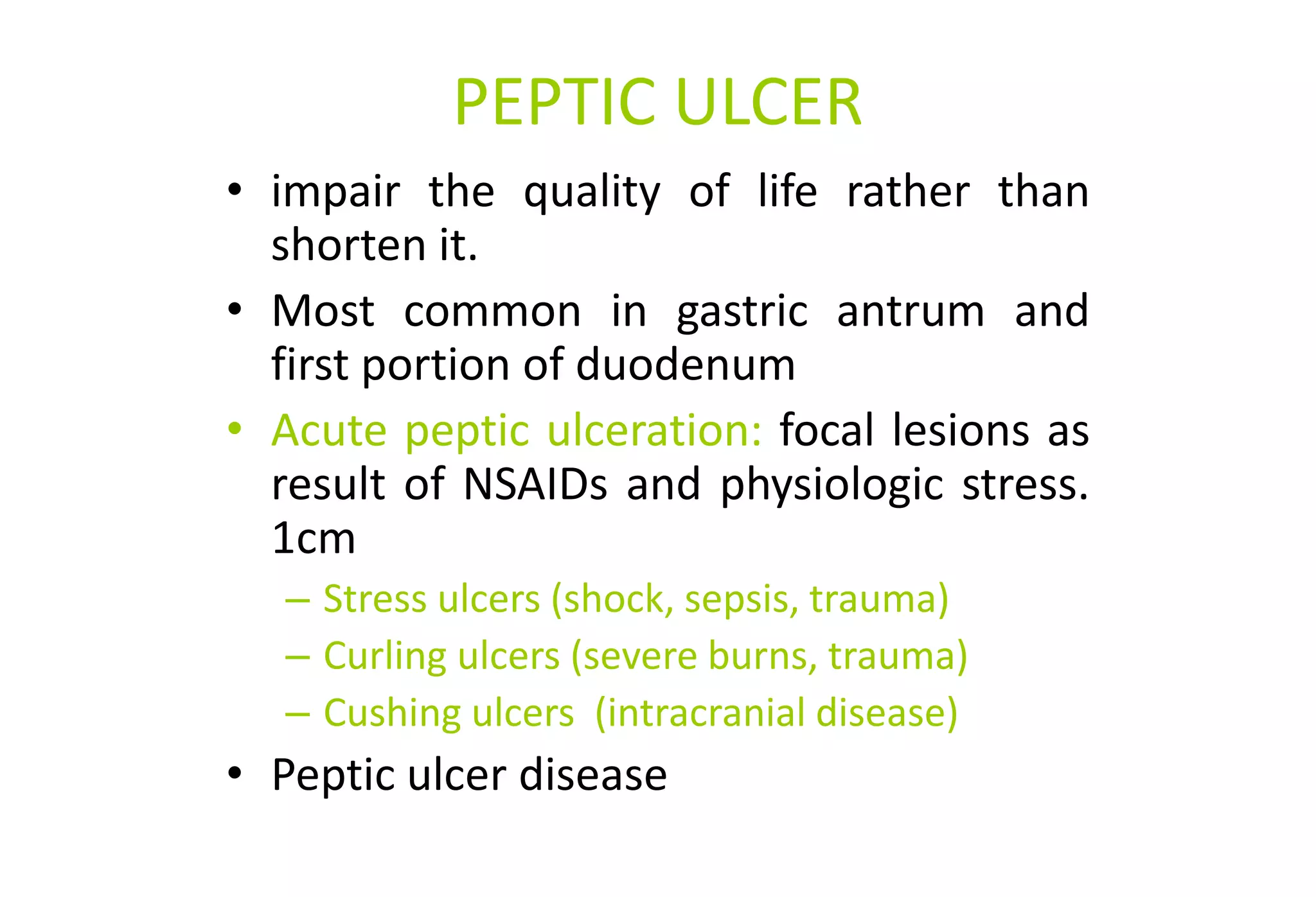 final peptic ulcer.pptx | Digestive Disorders | Diseases and Conditions
