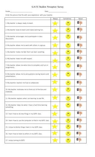 Final perception surveys | PDF