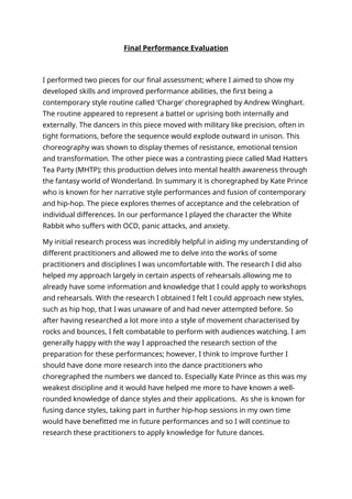 Final Performance Evaluation.docx....... | PDF