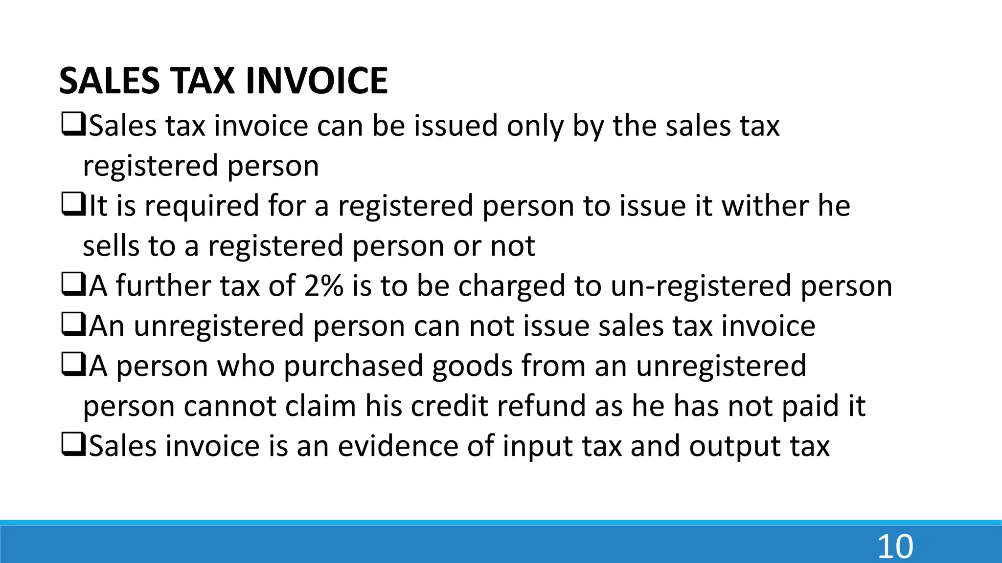 Sales Tax Rules in Pakistan and Types of Refunds | PPTX