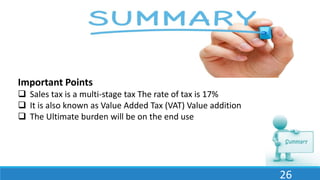 Sales Tax Rules in Pakistan and Types of Refunds | PPTX