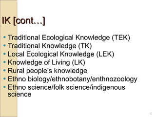 Perspectives on The Role and Use of Indigenous Knowledge in Rural And ...