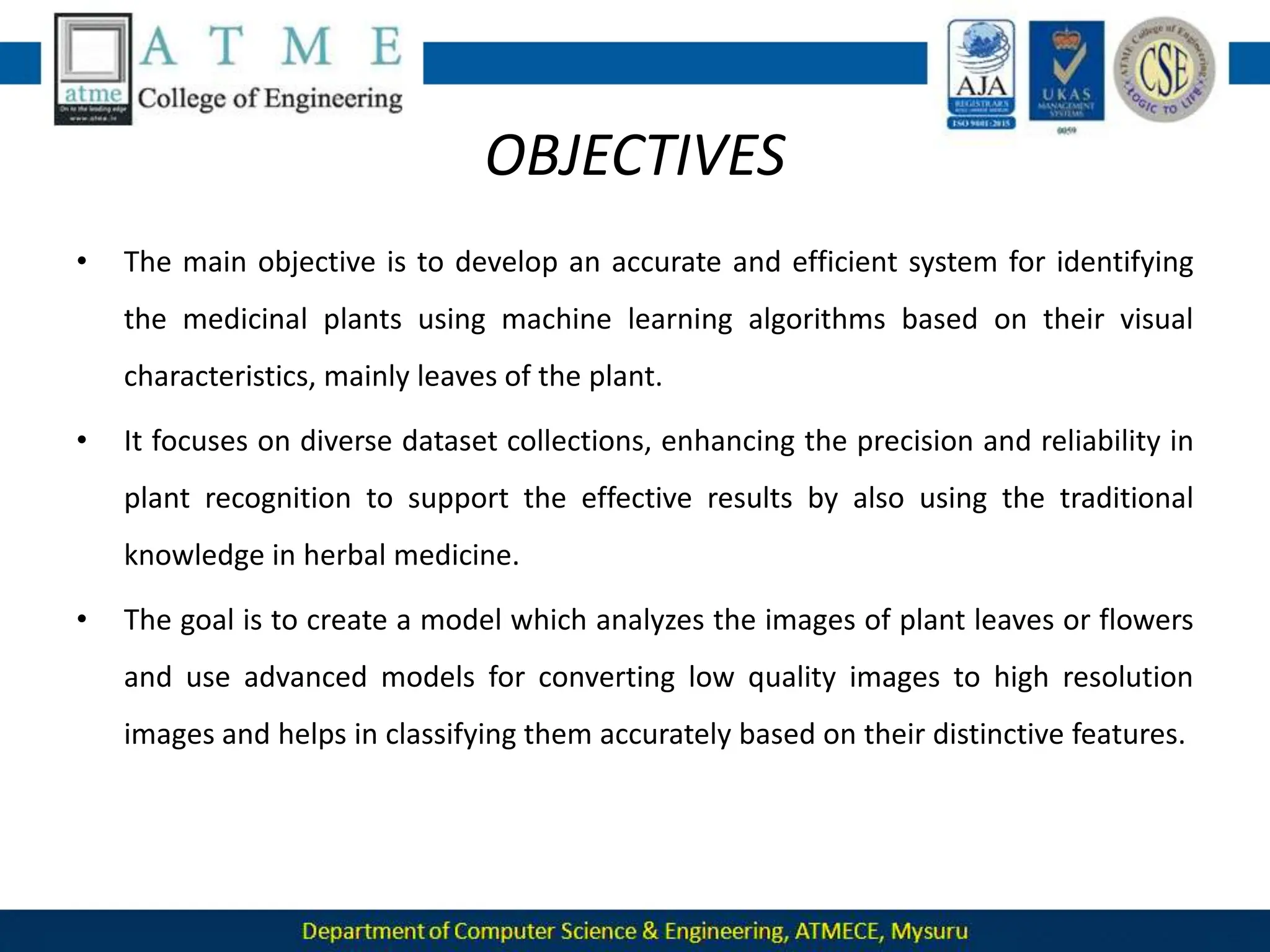 Identification of medicinal plants using machine learning | PPTX