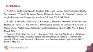 Semi Autonomous Vehicle For Pot Hole, Humps And Possible Collision Detection And Avoidance Using ...