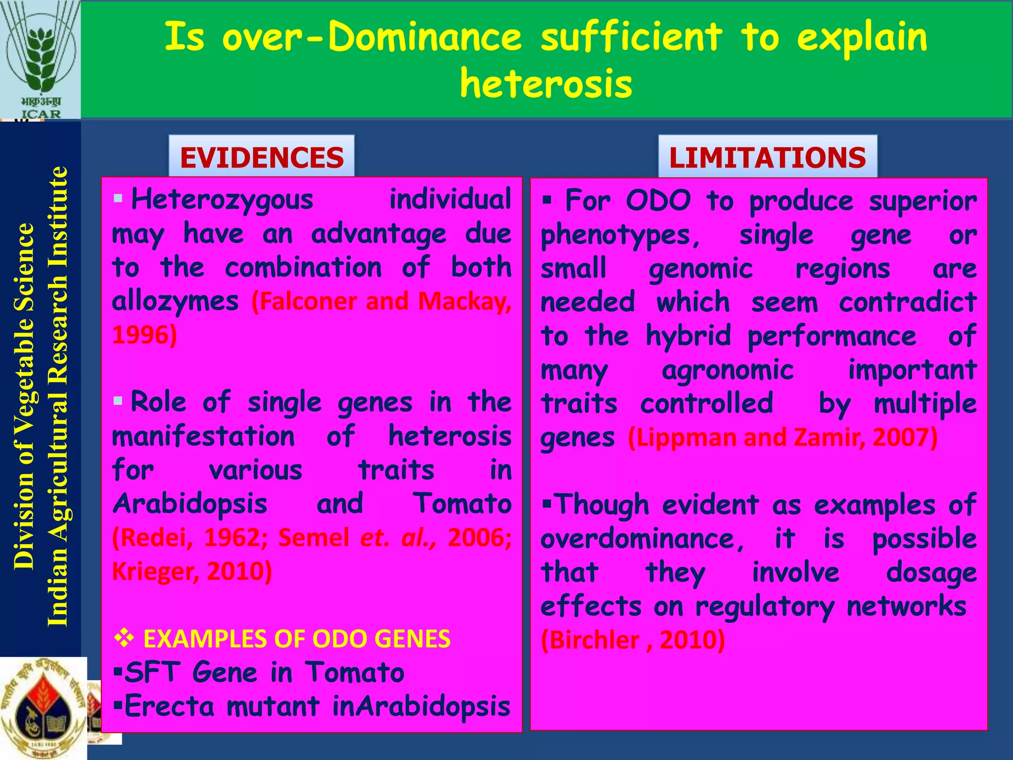 Heterosis breeding-Classical and molecular concepts | PPTX