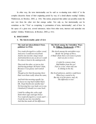 comparative poem study | DOCX